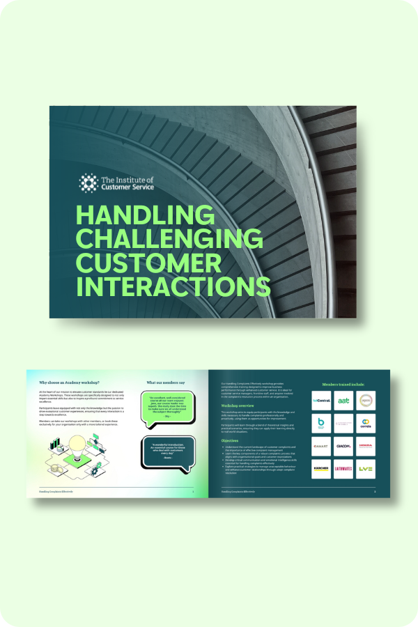 Handling Challenging Customer Interactions - Brochure Download